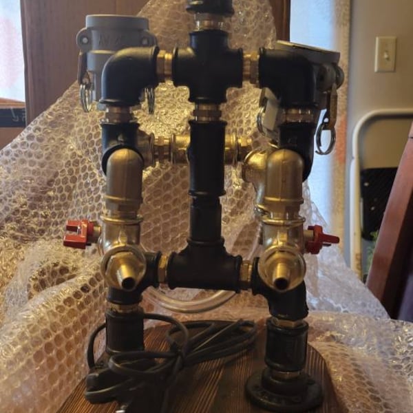 Pipeman Desk Lamp, Robot Lamp, Home Decor, Gift for Him, Edison ...