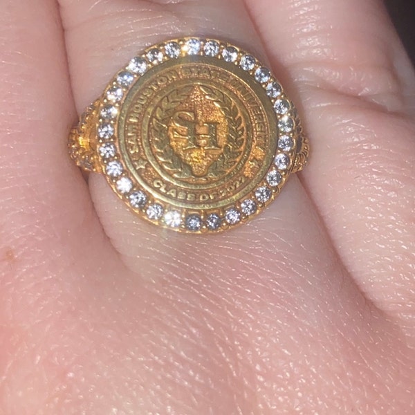 Sam Houston State University Ring, Gold Filled Sterling Silver ...