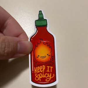 Keep It Spicy Die-cut Vinyl Sticker Waterproof Spicy Sriracha Food Red ...