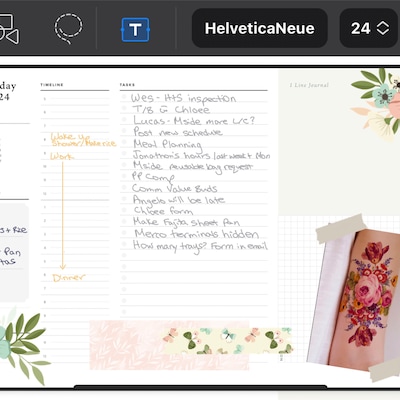 Weekly Planner Printable Minimalist, Digital Planner iPad Weekly ...