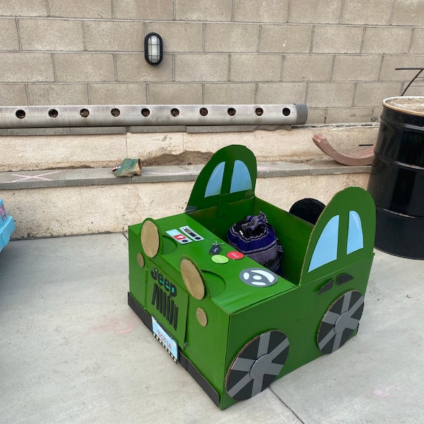 Movie Night Cardboard Box Car Template - Cardboard Box Car Custom ...