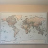 Mellow Blue World Map Poster Accurate Big Wall Map Print - Etsy Canada