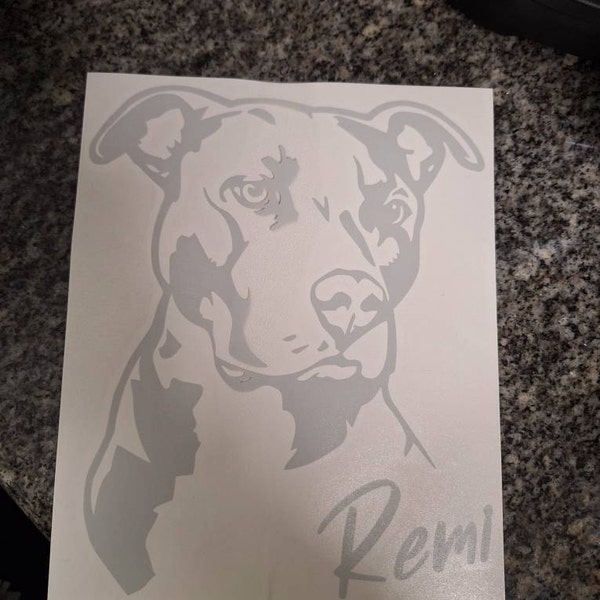 Personalized Pit Bull Decal - Dog Window Decal - Pit Bull Car Decal ...