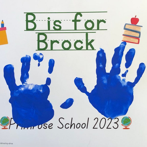 EDITABLE Personalized Name Handprint Art | Back to School | First Day ...