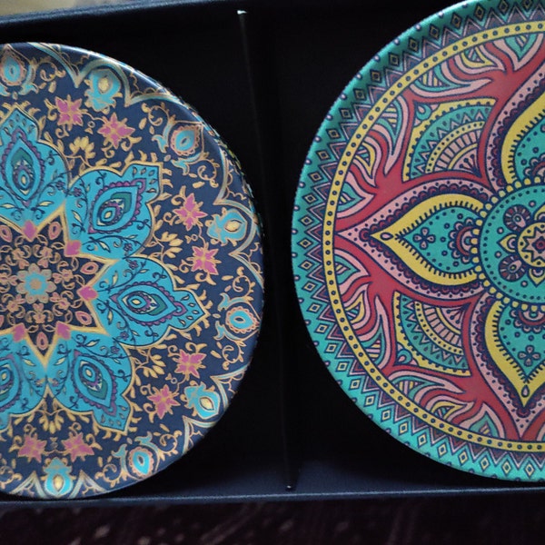 Coasters | Set of 6 Drink Coaster Set | Persian Mediterranean Art ...