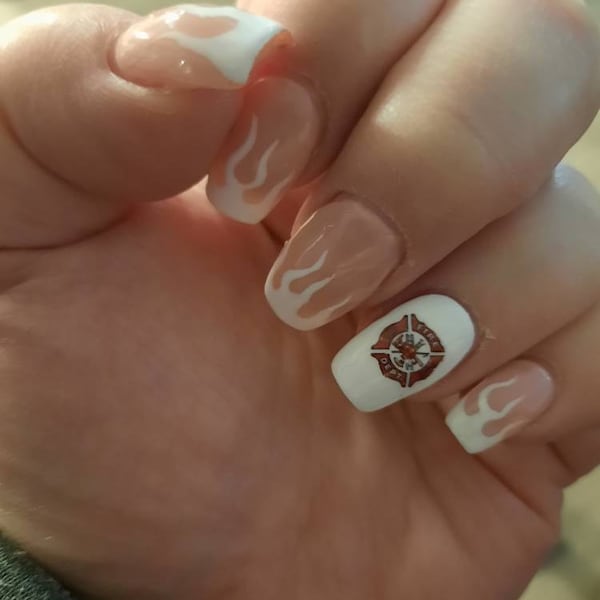 Firefighter Nail Decals: Fire Truck, Helmet, Hydrant (water Transfer ...
