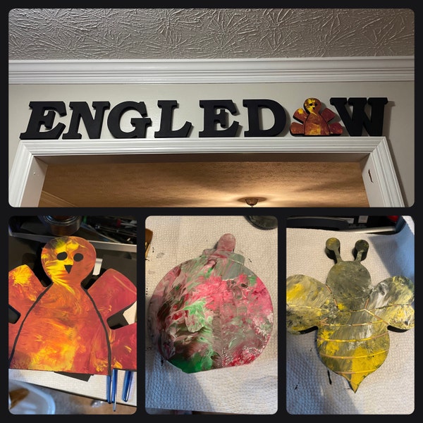 Wood Letters- DIY Alphabet Letters- Free Standing- Thick Unfinished ...