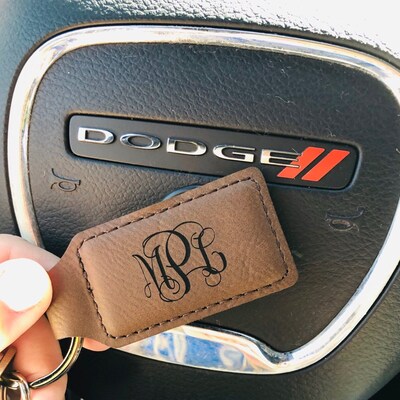 Personalized Vegan Leather Keychain, Vegan Key Chain, Key Fob ...