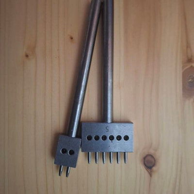 Handmade Leather Stitching Prong Punch Round Holes / Diy Tools Porous ...
