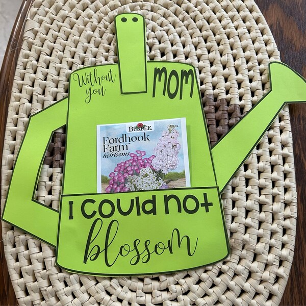 Mother’s Day Craft Mothers Day Card Flower Activities Watering Can Seed ...