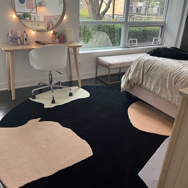 Handmade Round Irregular Shape Hand Tufted Rug 100% Woolen Rug 2x3 3x5 ...