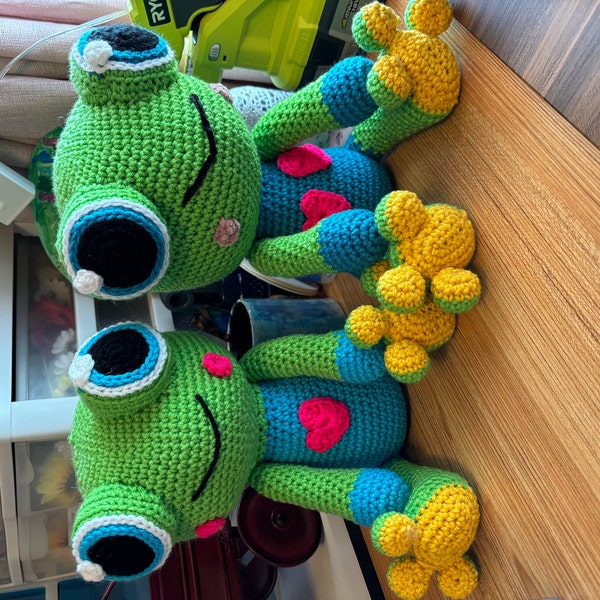 Crochet Pattern Frog Little Frog Frogling Colorful Frog - Etsy