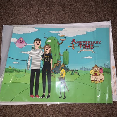 FREE PRINT & SHIPPING Adventure Time Custom Portrait - Etsy