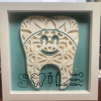 3D Tooth SVG DXF 4 Layer Dental Svg 3D Mandala Svg Layered Mandala Svg ...