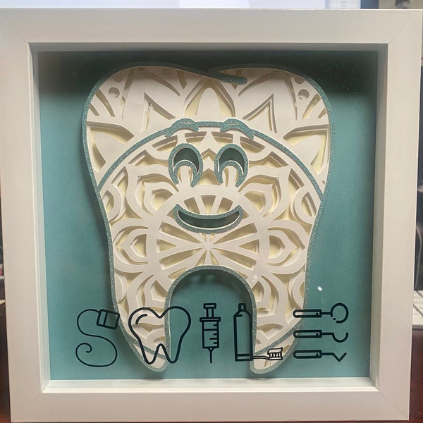 3D Tooth SVG DXF 4 Layer Dental Svg 3D Mandala Svg Layered Mandala Svg ...