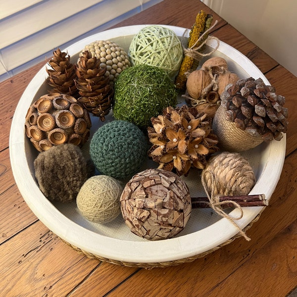 Large Decorative Balls for Bowls, Vase Fillers Textured Orbs, Spheres ...