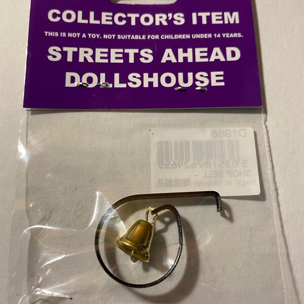 Dollhouse Miniature Brass Dinner Bell or Porch Shop Bell 1:12 Scale ...