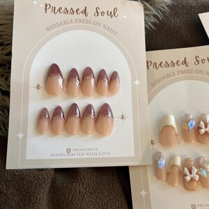 LYNETTE Ditsy Coquette Floral Press on Nails Hand Painted Flower Nails ...