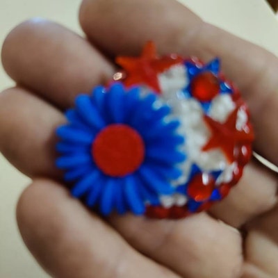 3-D 4th of July American Patriotic Pins, Magnetic Pin Backs, Magnets ...