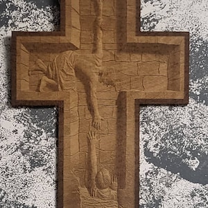Digital Engraving File jesus Cross Well 3D Illusion File for - Etsy