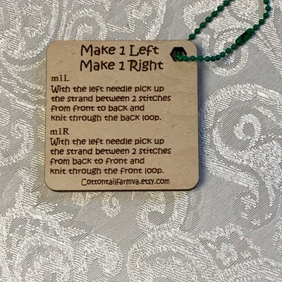 Make One Left Make One Right Stitch, Yarn Tool, Knitting Tool, Sock ...