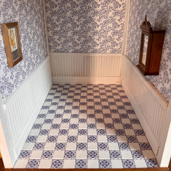 Miniature Stone Tiles, Crafts Wall Mosaics, 1:12 Scale Small Square ...