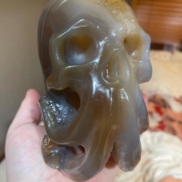 Skullis Crystal Skull, Five Poisons 5.2 Carnelian Carved Crystal Skull ...