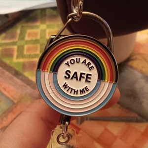 You Are Safe With Me Badge Reel - Etsy