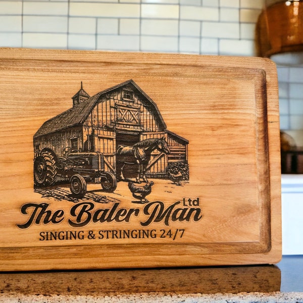 Old Barn and Tractor Farm Scene SVG PNG, Vector Graphic, Laser Engraver ...