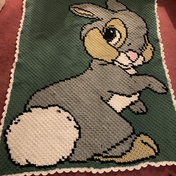 Thumper Rabbit Bunny Mini C2C Crochet Pattern - Etsy