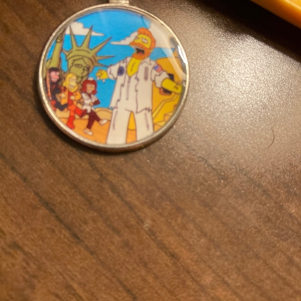 Simpsons Nuts and Gum Hologram Pendant Keychain From Lisa Vs. Malibu ...