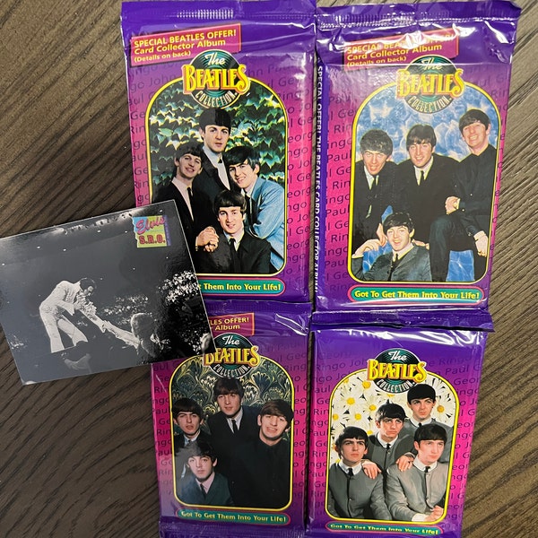 4 Packs of the Beatles Collection Vintage Trading Cards. 10 Cards per ...