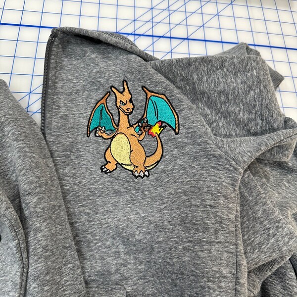 EMBROIDERY DESIGN Pokemon Charizard, Pokemon Charizard Embroidery ...