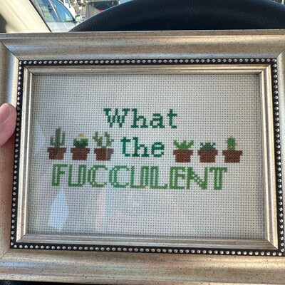 What the Fucculent Cross Stitch Pattern - Etsy