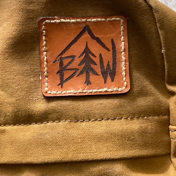 Custom Leather Patches Laser Engraved Genuine Authentic Cowhide Leather ...