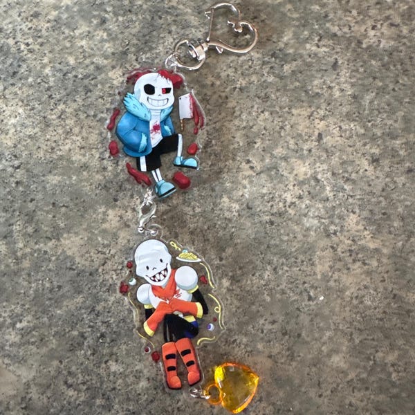 Undertale AU Linked 6.5" Acrylic Charm (individual Charms 2") - Etsy