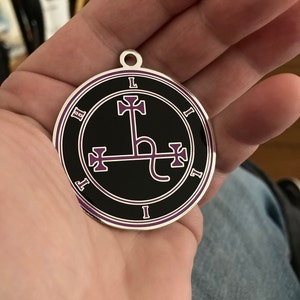 Satan Sigil Pendant Satanic Ritual Medallion - Etsy