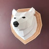 Wolf Head Trophy DIY Cardboard Sculpture, DIY Papercraft, 3D Wall ...