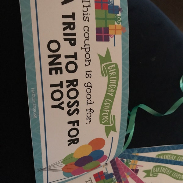 Printable Birthday Coupon Template, Editable Gift Voucher Idea, DIY ...