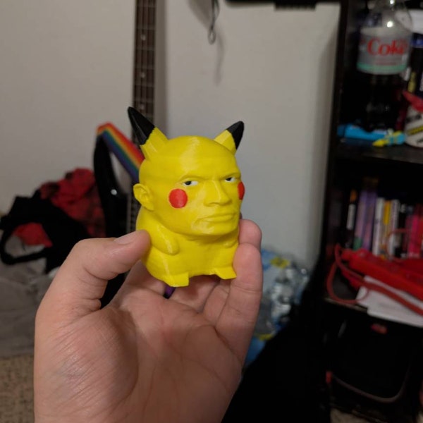 The "rockachu" Pikachu X the Rock 3D Printed Figure - Etsy