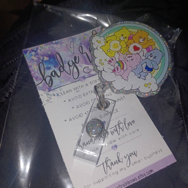 Grumpy Bear With Coffee Inspired Badge Reel - Etsy