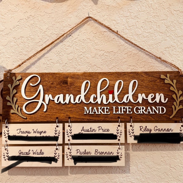 Grandchildren Signs Svg | Personalized Grandchildren Signs Svg ...
