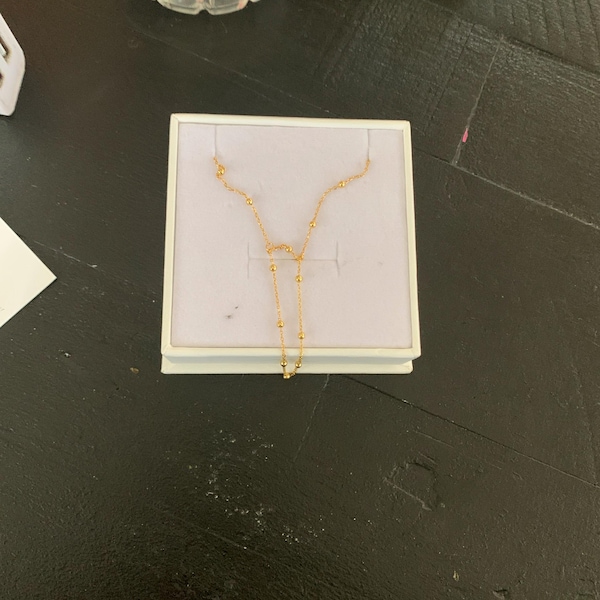Gold Necklace, Solid Gold Chain, Tiny Gold Chain, Dainty Gold Chain ...