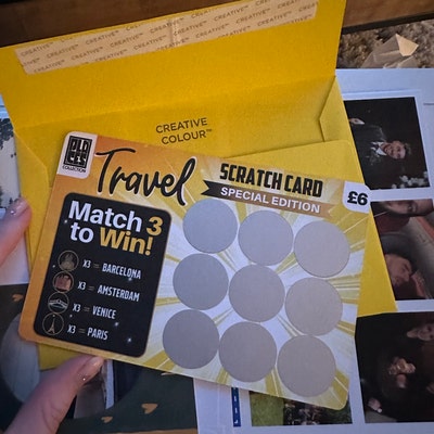 Travel Scratch Card Travel Gift Holiday Reveal Custom Scratch Card ...