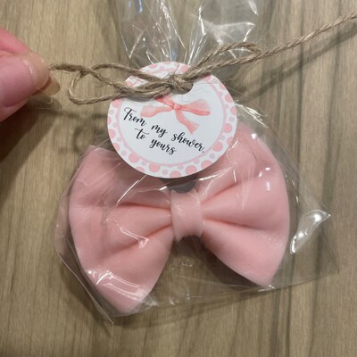 Pink Bow Soap Favors Cute and Unique Girl Baby Shower Favors for Guests ...