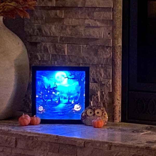 Light up Halloween Decor, Halloween Decor, Haunted Spooky Night Scene ...
