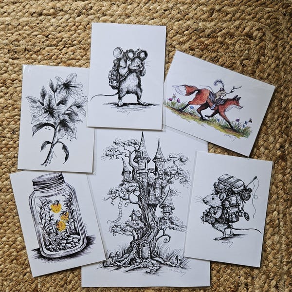 Jack & the Beanstalk / Print of Original Ink Illustration - Etsy