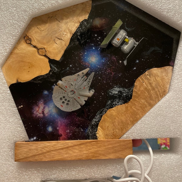 SPACESHIPS in INTERSTELLAR Resin Lamp, Desk Lamp, Galaxy Table Lamp ...