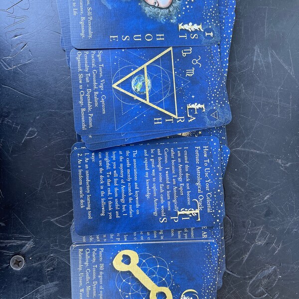 Celestial Fortune, Astrology Oracle Deck, Tarot Size Oracle Cards ...