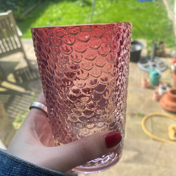 Upcycled Bombay Sapphire Sunset Tall Glass; Personalised Gin Glass, Gin ...